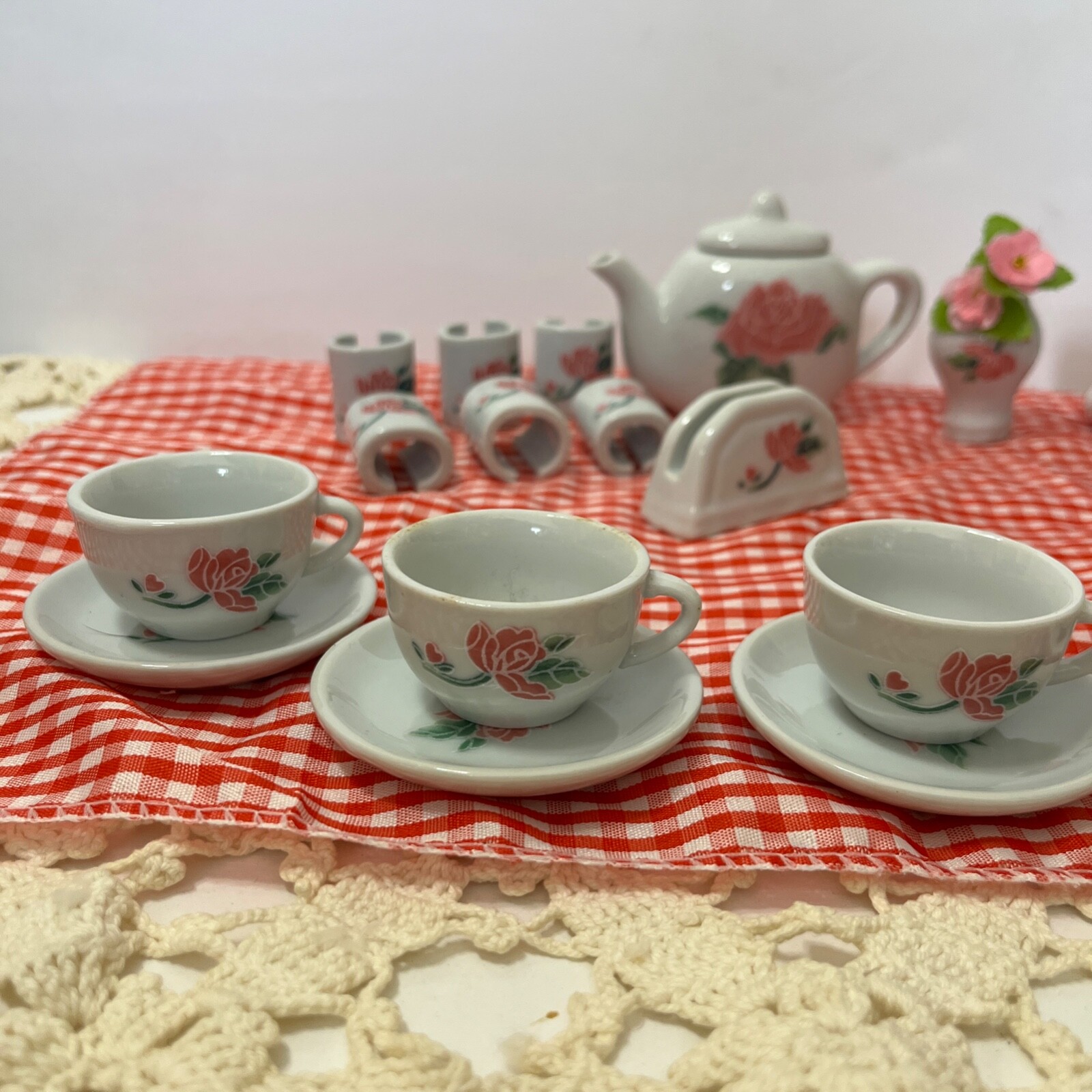 Vintage Miniature China Tea Set by Frenzy Toys Service for 27pcs | eBay