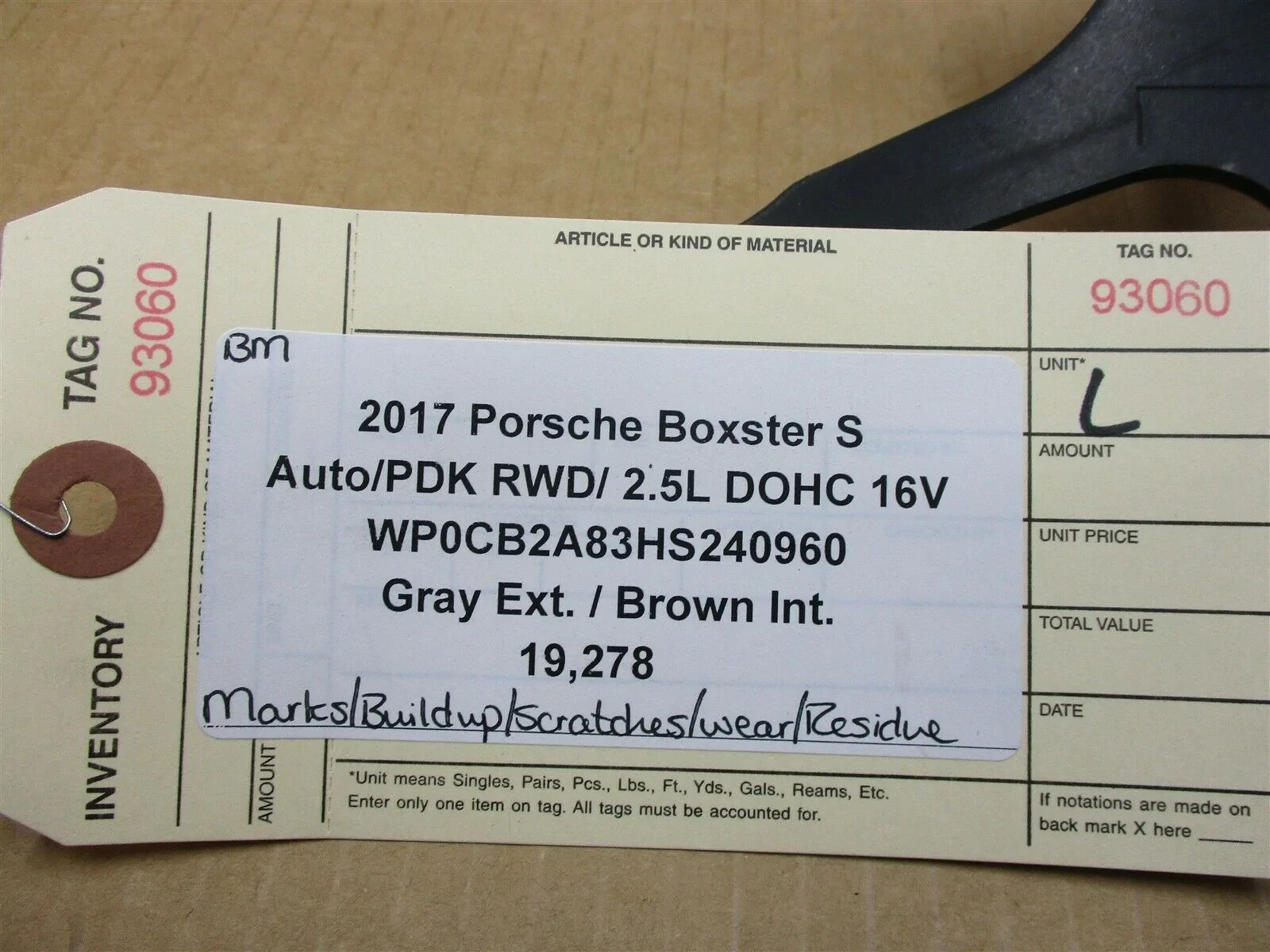 17 Boxster S RWD Porsche 718 L Transmission MOUNT 982399201A ...