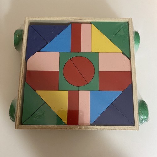 Learn & Play Wooden Building Blocks Colorful 24 Count/ Pull Toy on ...