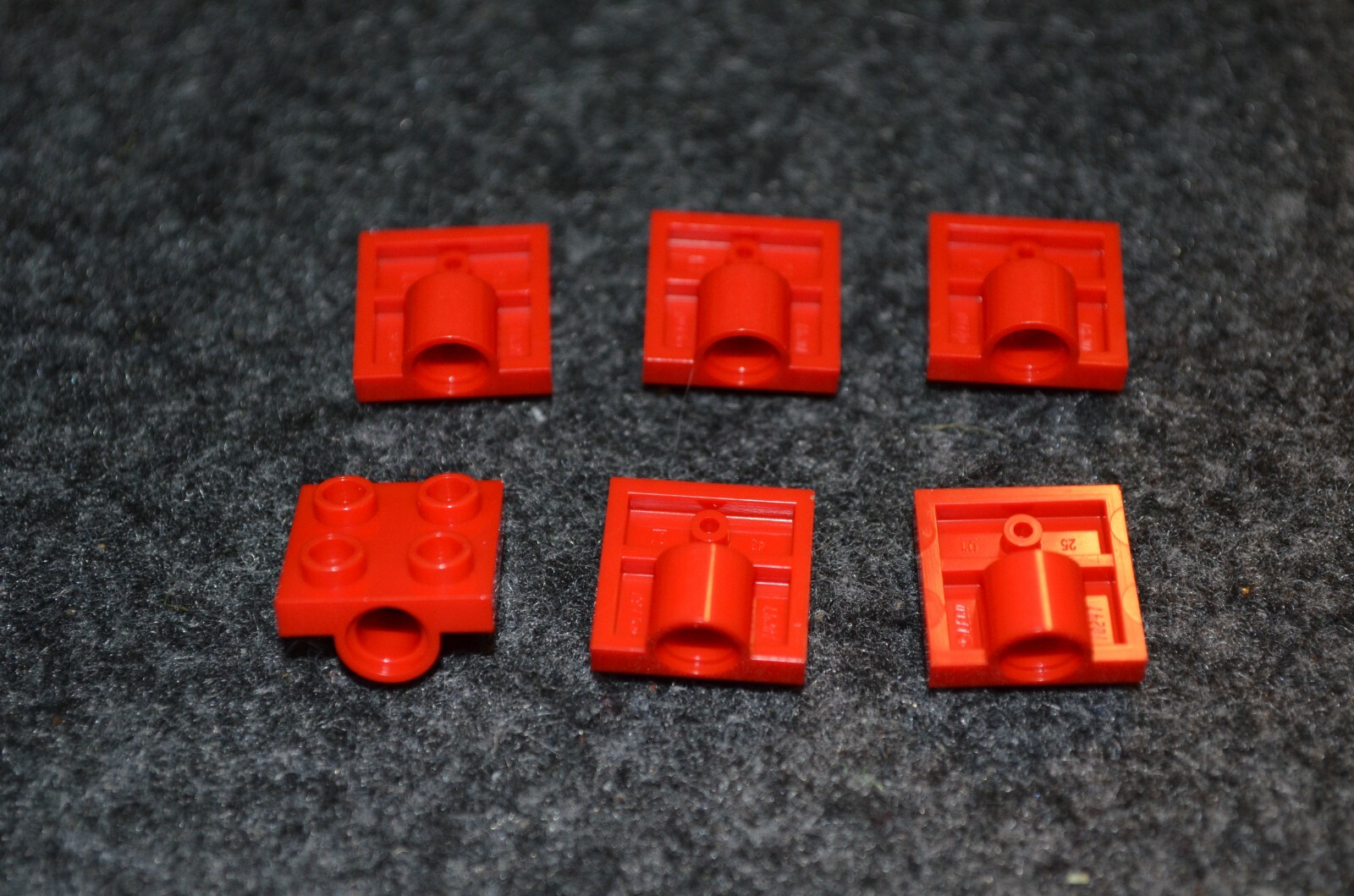 (6) 2x2 Red Technic Inverted Plate Eye / Rod Connector Lego Bricks ...