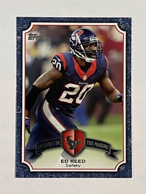 2013 Topps Legends In The Making #LM-ER Ed Reed Houston Texans HOF | eBay