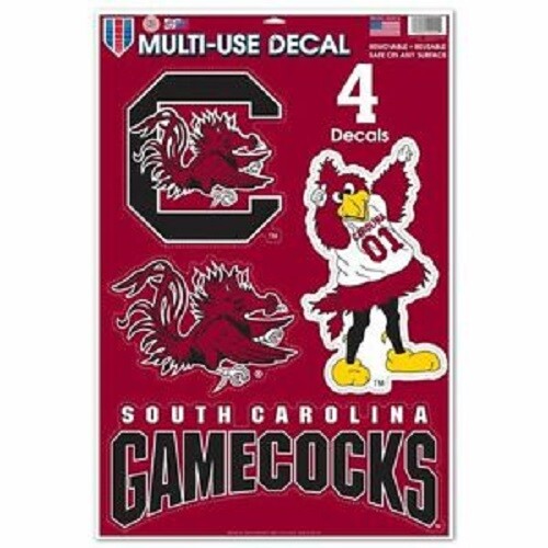 NCAA South Carolina Gamecock 11" x 17" Ultra Decals / Multi-Use Decals ...