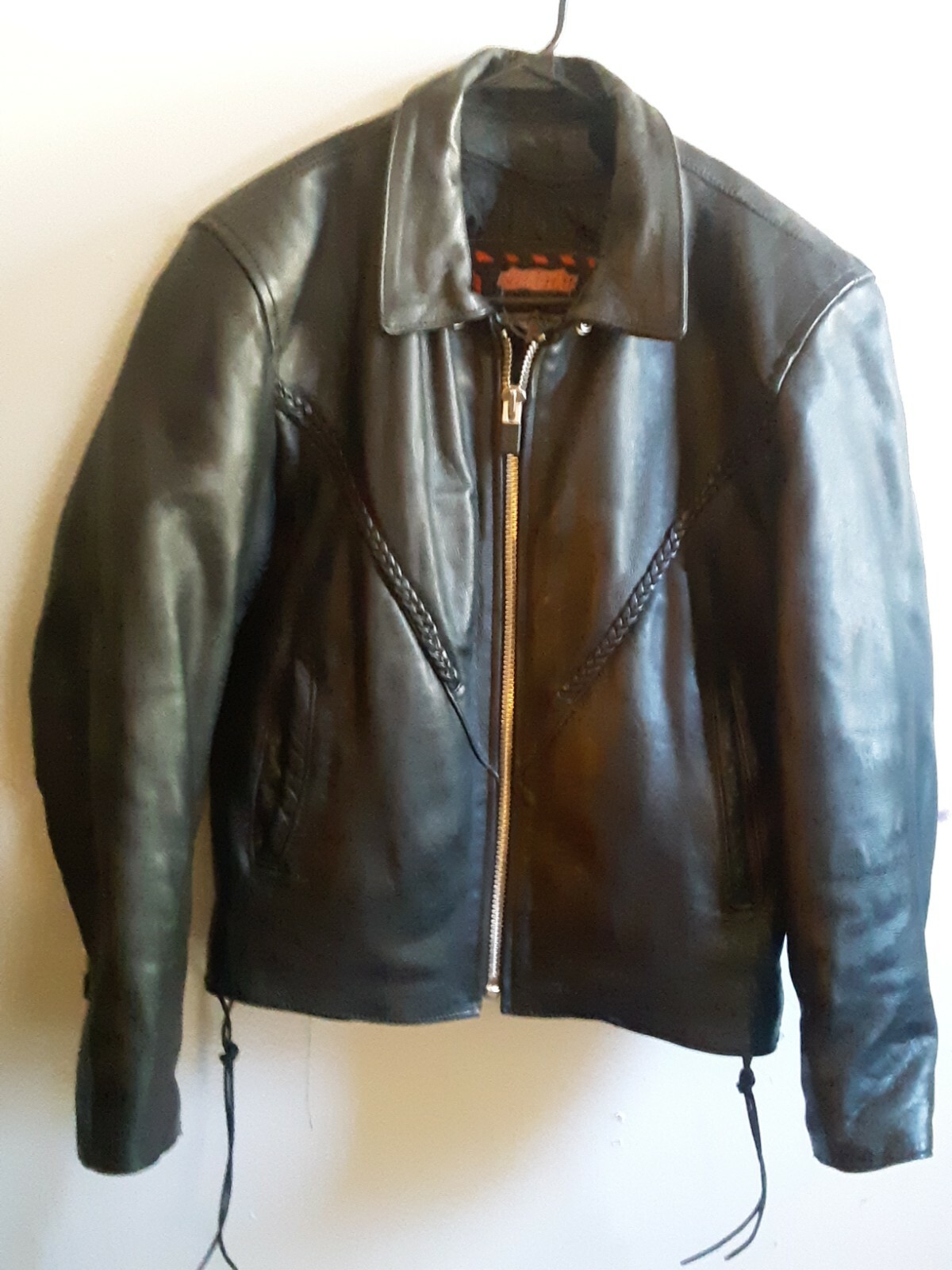 Interstate Leather Classic Black Motorcycle Biker Jac… - Gem