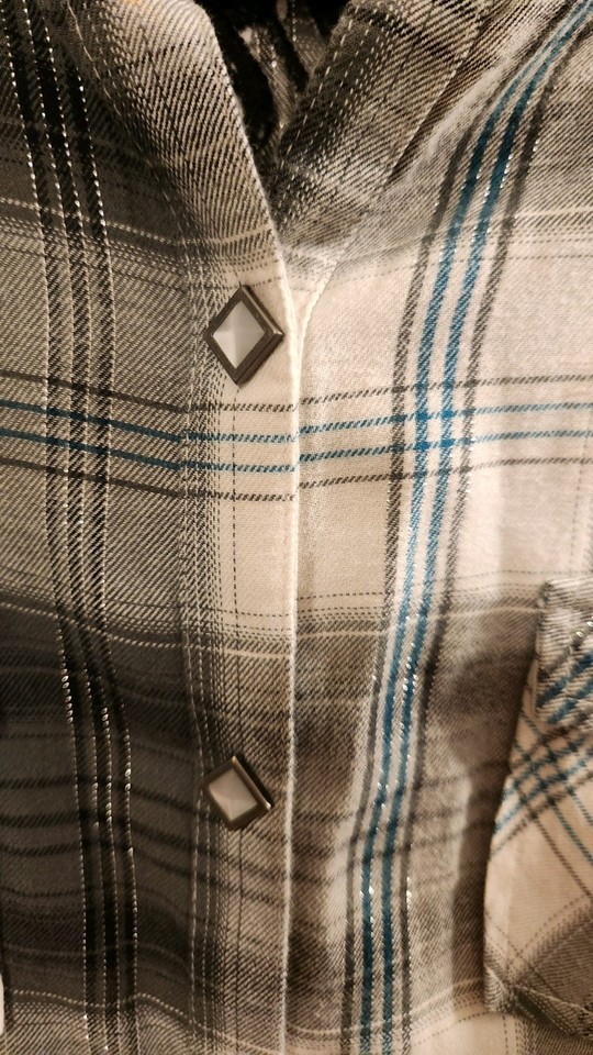 HARLEY DAVIDSON EMBROIDERED SNAP BUTTON FLANNEL PLAID SHIRT WOMEN'S ...