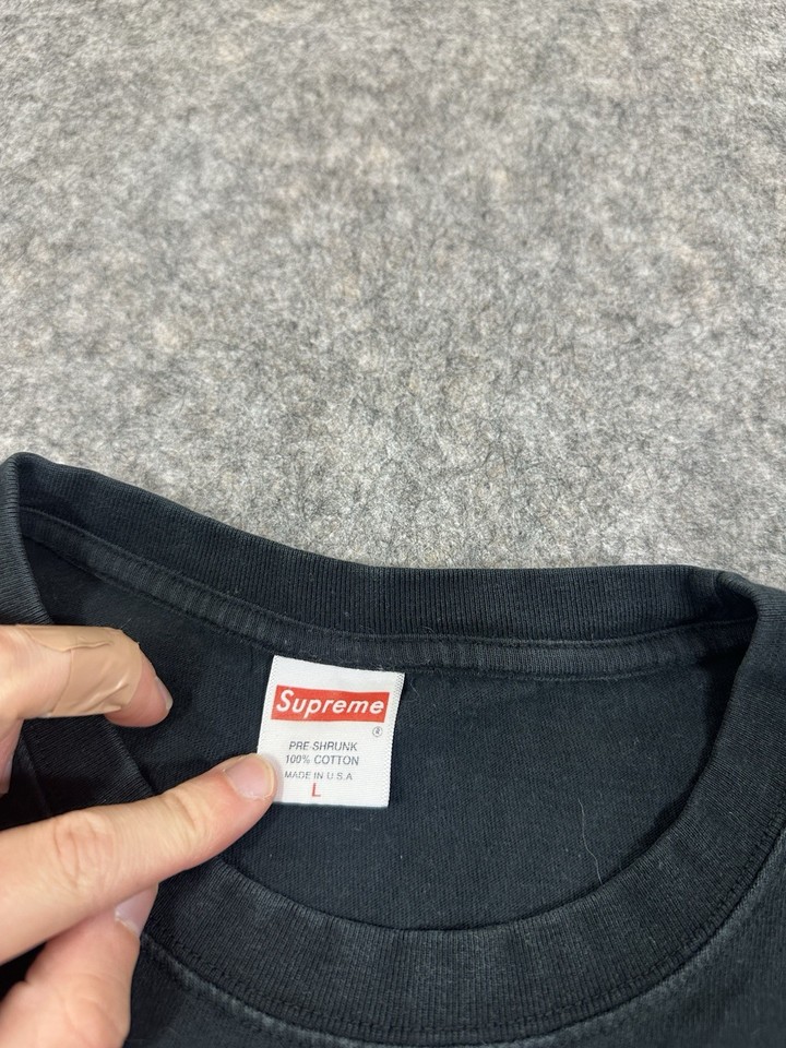 Vintage Supreme Box Logo Tee T-Shirt Black Size Large Y2K 2000s RARE | eBay