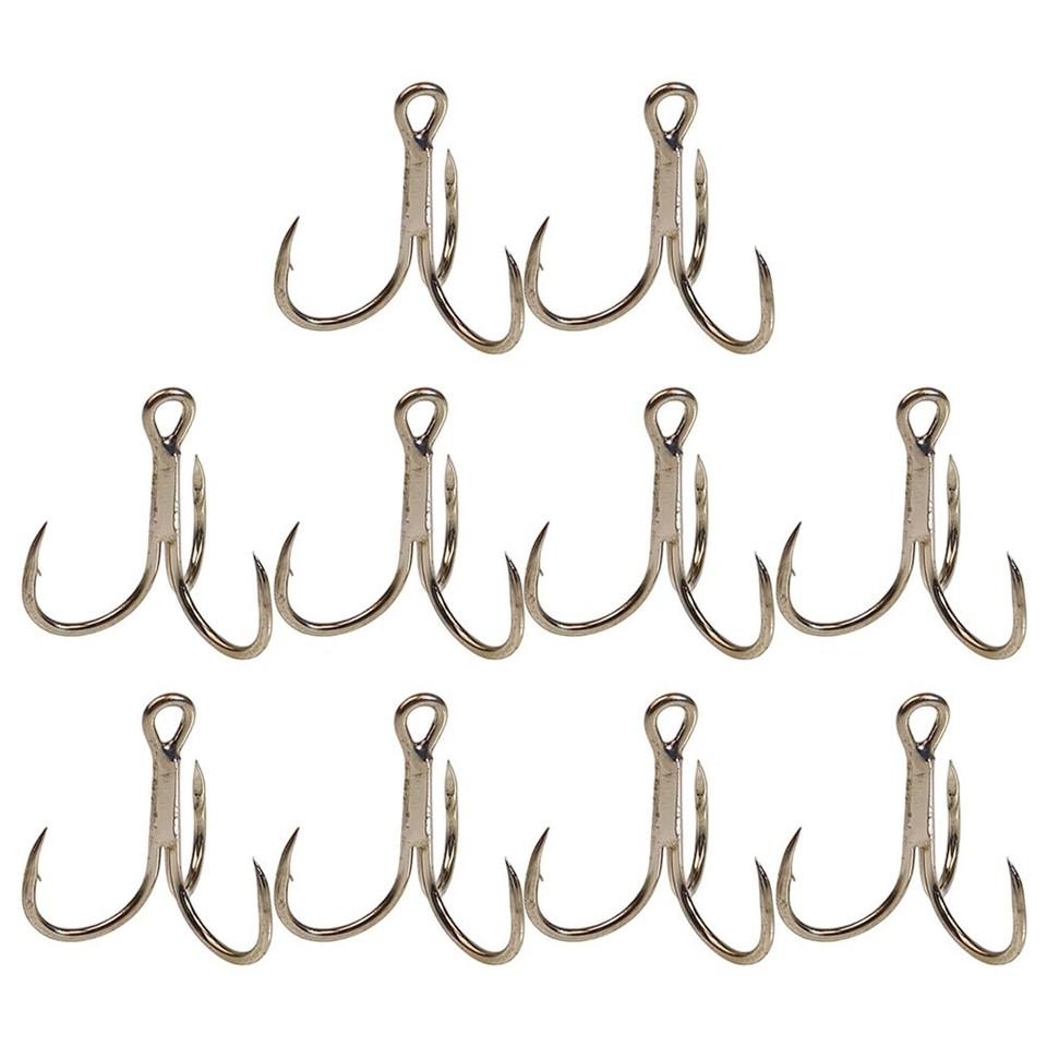 10pcs Strong Fishing Hooks High Carbon Steel Barbed for Big Fish Catch ...