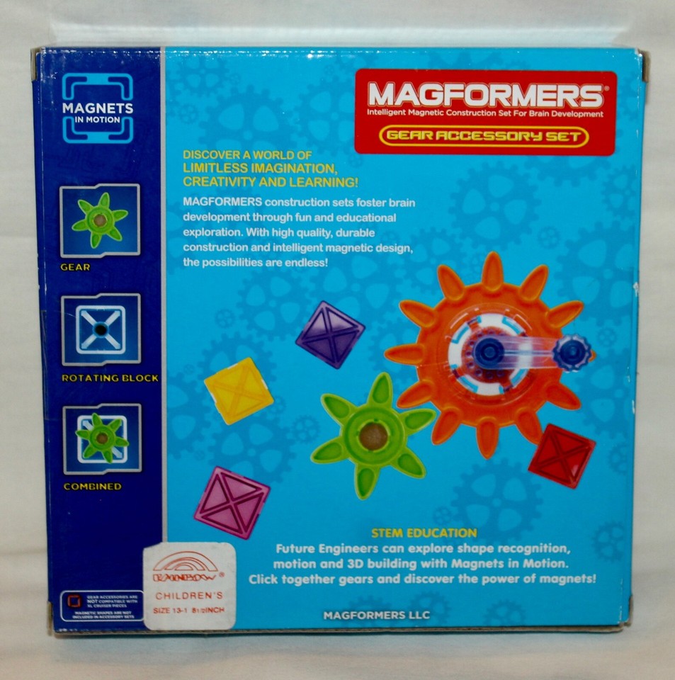 Magformers Magnets in Motion 20 Piece Gear Accessory Kit New In Box ...