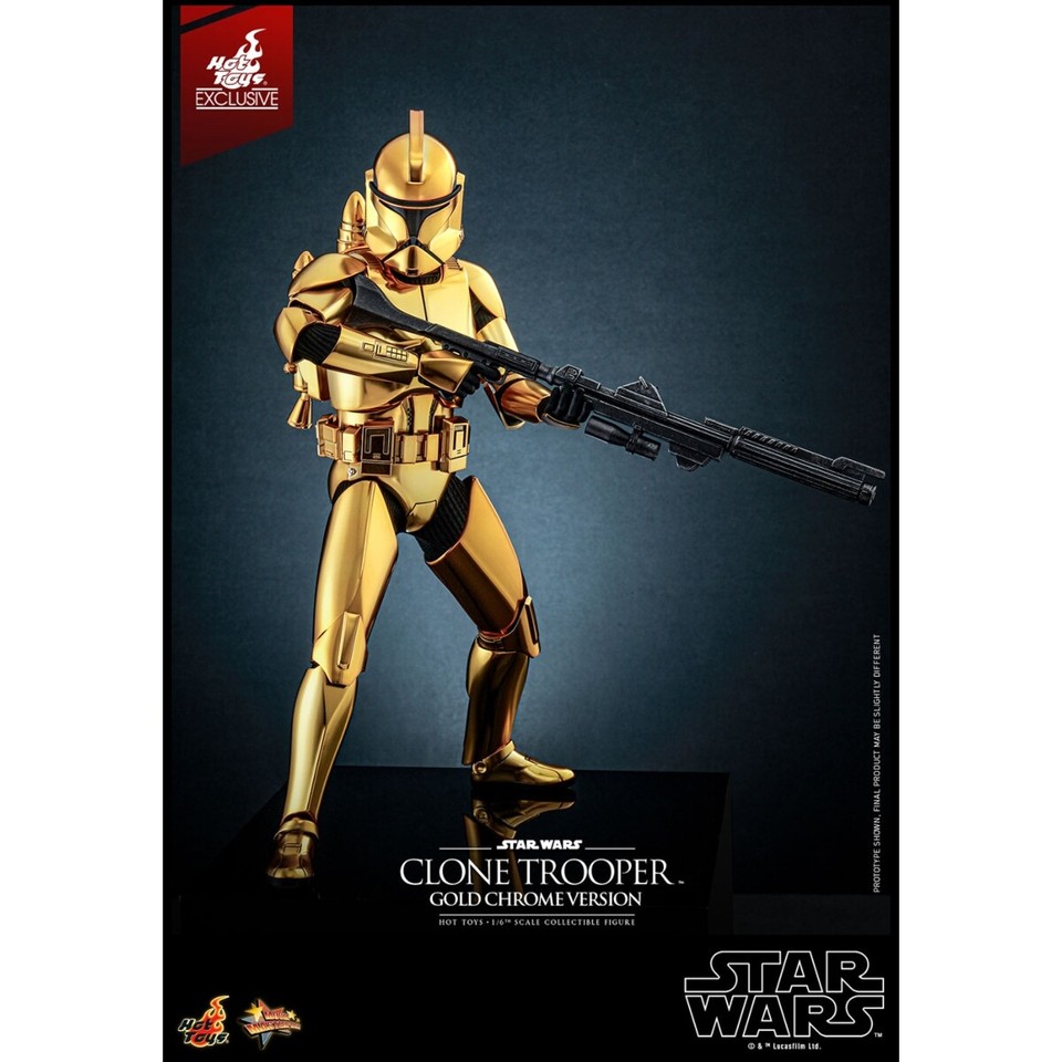 SALE - Clone Trooper (Gold Chrome) MMP Fully Poseable Exclusive Hot ...