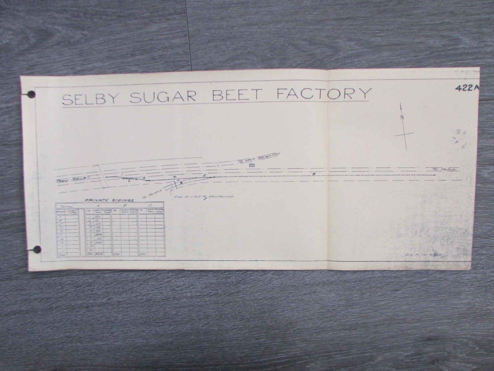 Selby Sugar Beet Factory 1927 Railway Sidings Plan Diagram Hull LNER ...