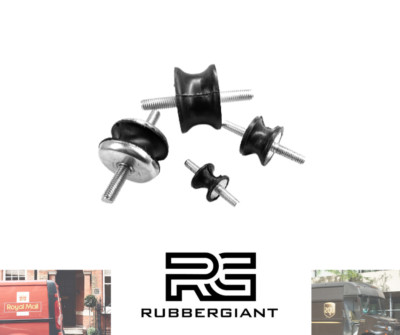 WAISTED Bobbin TYPE, Shear Compression Rubber Mount Male/Male M6 M8 M10 ...