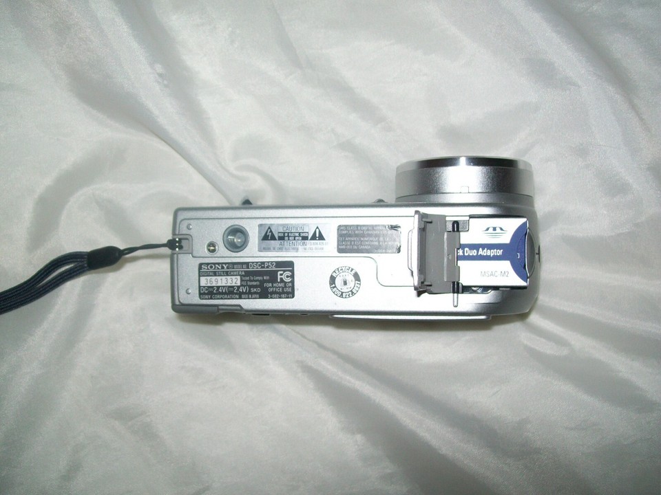 Sony Cyber-shot DSC-P52 3.2MP Digital Camera & NEW MEMORY STICK Silver ...
