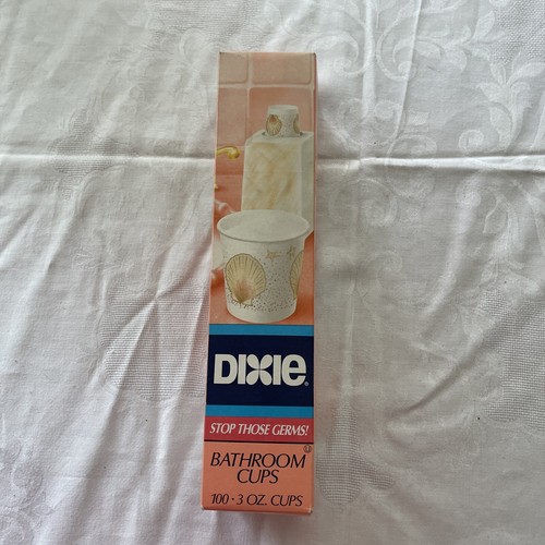 Vintage Dixie Box 100 - 3 Oz Bathroom Cups Shell Design NEW OLD STOCK ...
