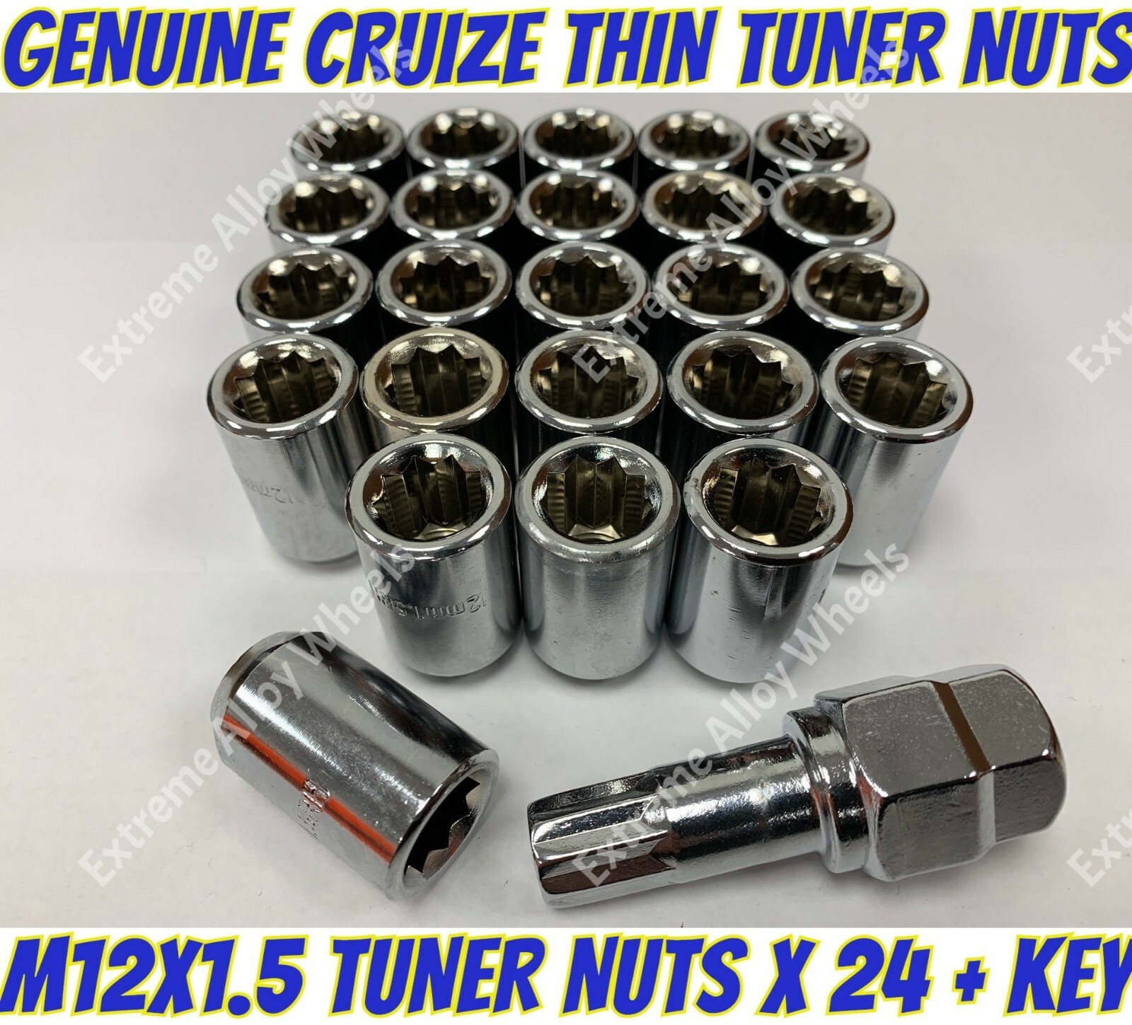 24 x alloy wheel Tuner Nuts M12 x 1.5 taper + Key for Ford Ranger | eBay
