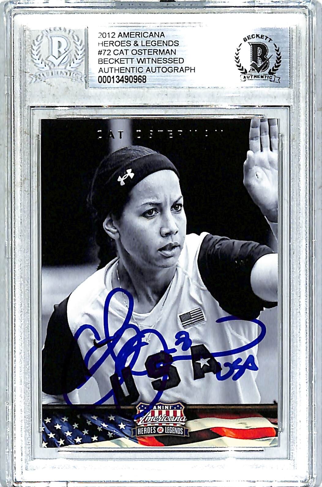 2012 Panini CAT OSTERMAN Olympics Softball Signed Card #72 PSA/DNA ...