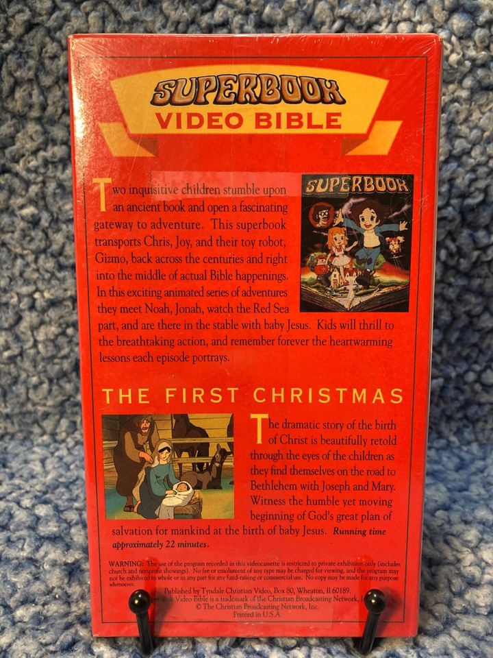Superbook Video Bible: First Christmas VHS 1982 RARE NEW SEALED Kids ...