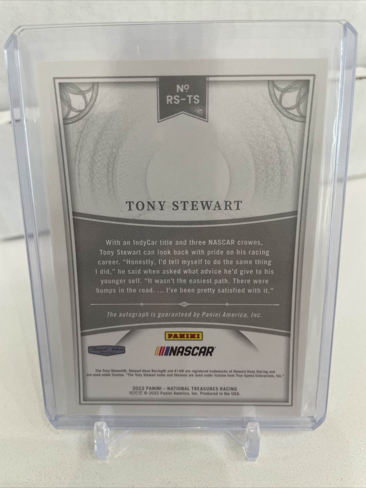 2022 National Treasures Tony Stewart Retro Signatures Autograph Auto ...