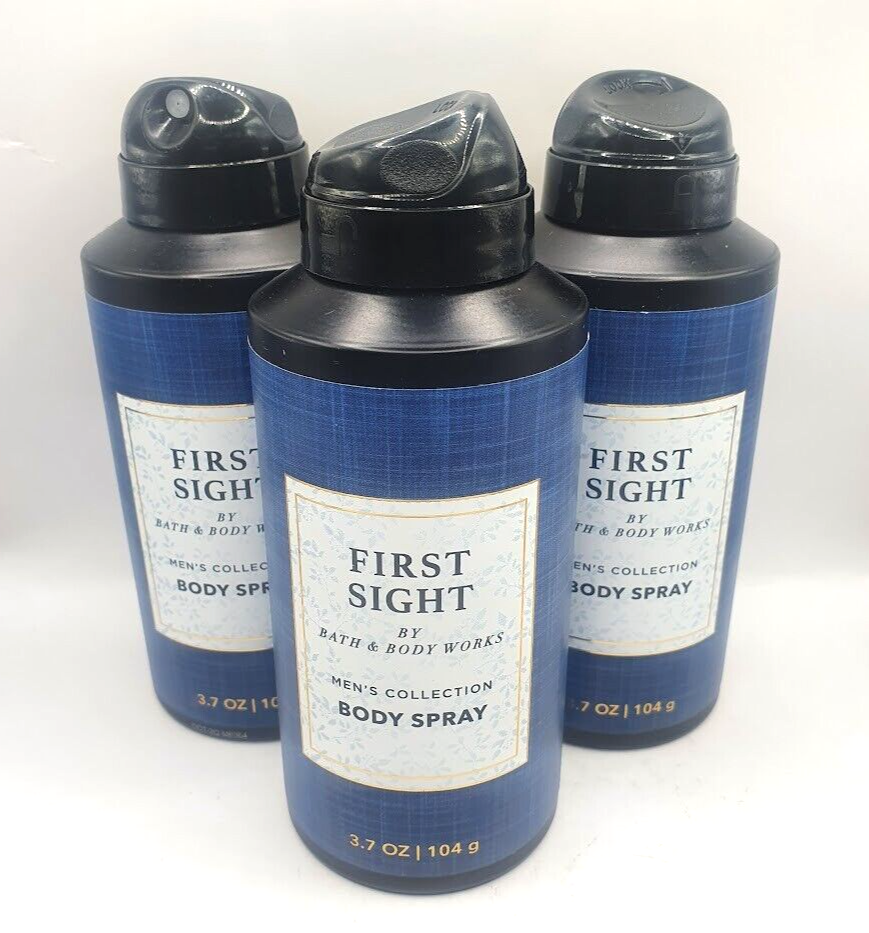 BATH AND BODY WORKS FIRST SIGHT BODY SPRAY FOR MEN 3.7 FL OZ EACH (3 ...