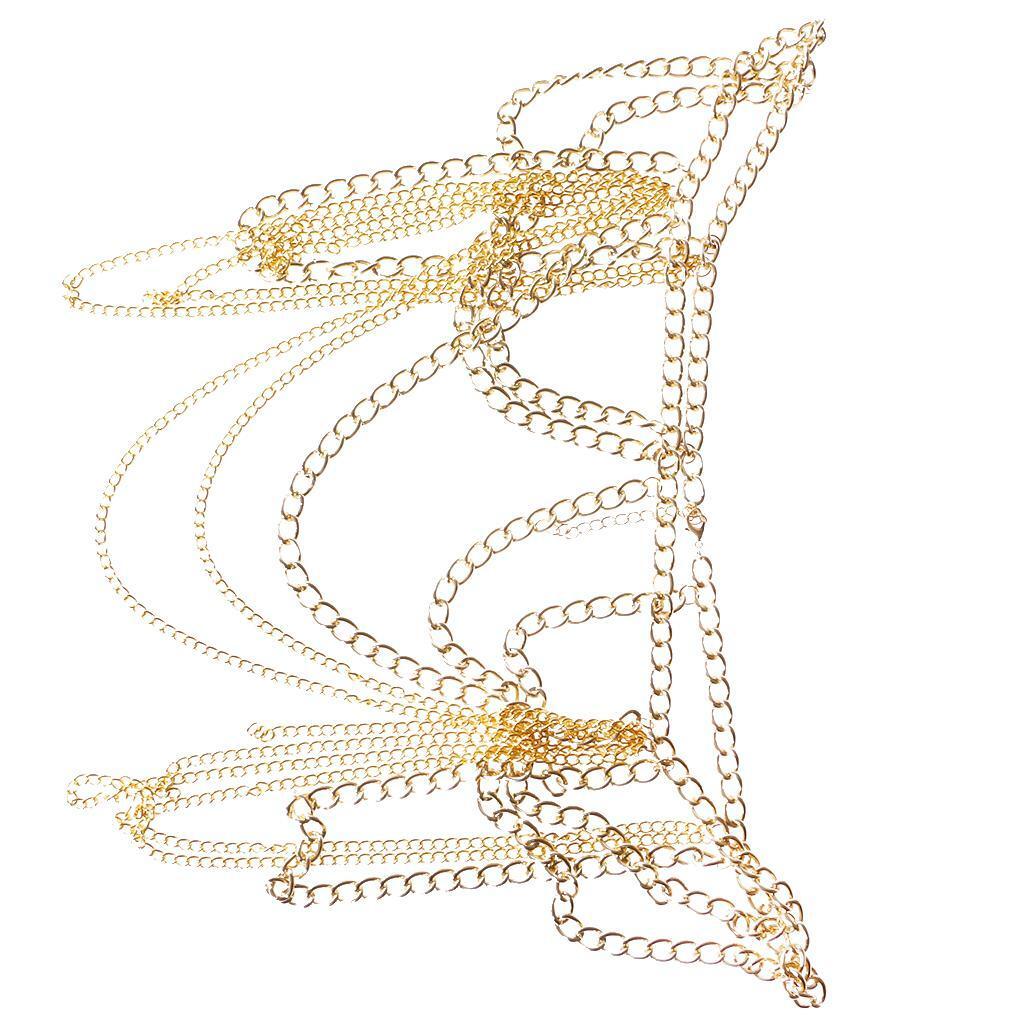 Fashion Punk Shoulder Body Waist Tassel Chain Bra Harness Necklace ...