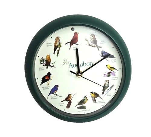 National Audubon Society 8" Quartz Clock Chiming Birds on the Hour ...