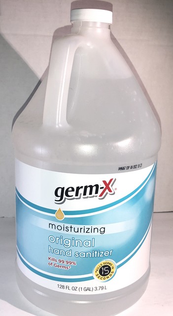 Germ X Moisturizing 99.9 Hand Sanitation GEL 128 Oz Bottle 1 Gallon for ...