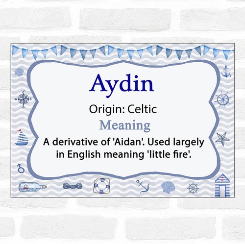 Aydin Name Meaning Nautical Certificate | eBay