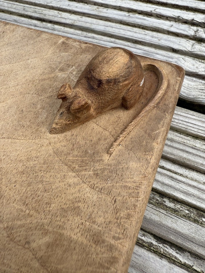 Ben Oxley (?) Robert 'Mouseman' Thompson (?) Style Hand Carved Wood ...