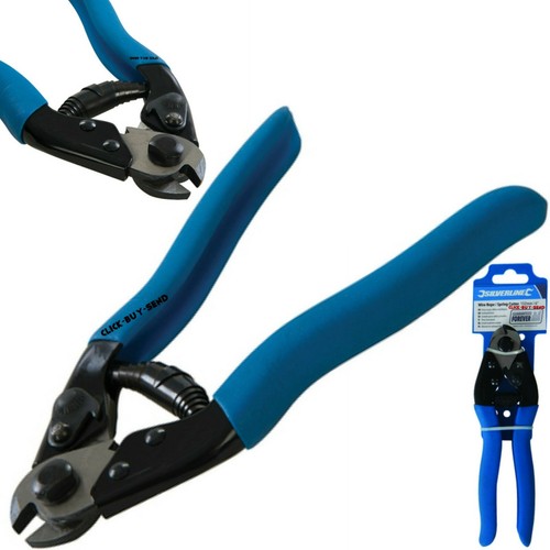 6" STEEL SPRING LOADED CUTTERS PLIERS WIRE ROPE SPRING CUTTER FENCE ...