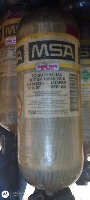 MSA 30 min 2216 psi Carbon Cylinder Air Tank VALVE & Gauge Paintball | eBay