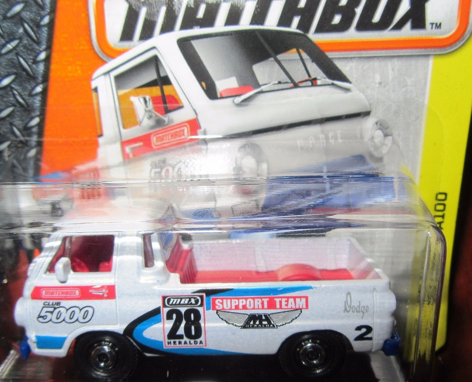 2016 Matchbox 1966 Dodge A100 Ute Pickup Heralda Support Team car 28 ...