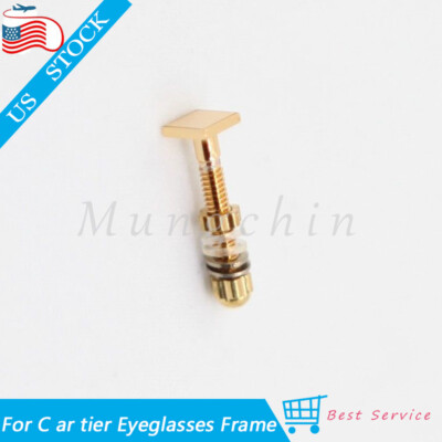 Set For C ar tier Eyeglasses Frame Gold 2.5*2.5mm Metal Square Screw ...