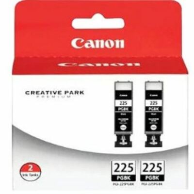 Canon 225 Black Ink Cartridges, New, Genuine, Retail Box, 2 Packs | eBay