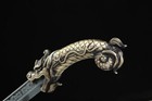 Nice Brass Dragon Head Handle Saber Sword Hunting Knife Stainless Steel ...