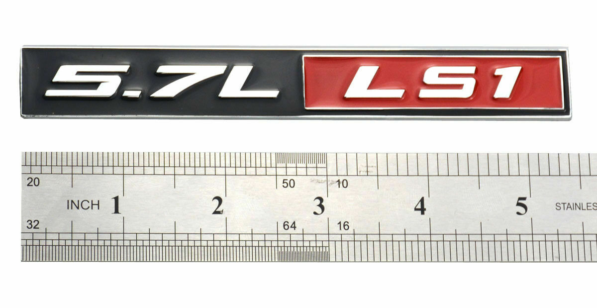 1x 5.7L Liter LS1 Emblem 3d logo Badge Nameplate Crate (black red) | eBay