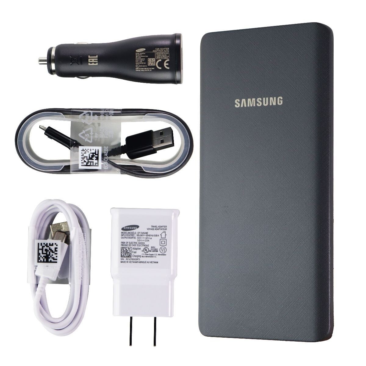 5000mah Portable Battery Wall & Vehicle Charger Samsung Charging ...