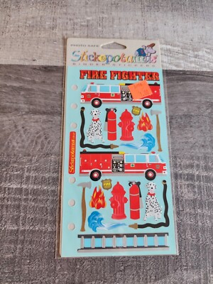 Scrapbooking Stickopotamus Fire Fighter Fire Truck Binder Stickers ...
