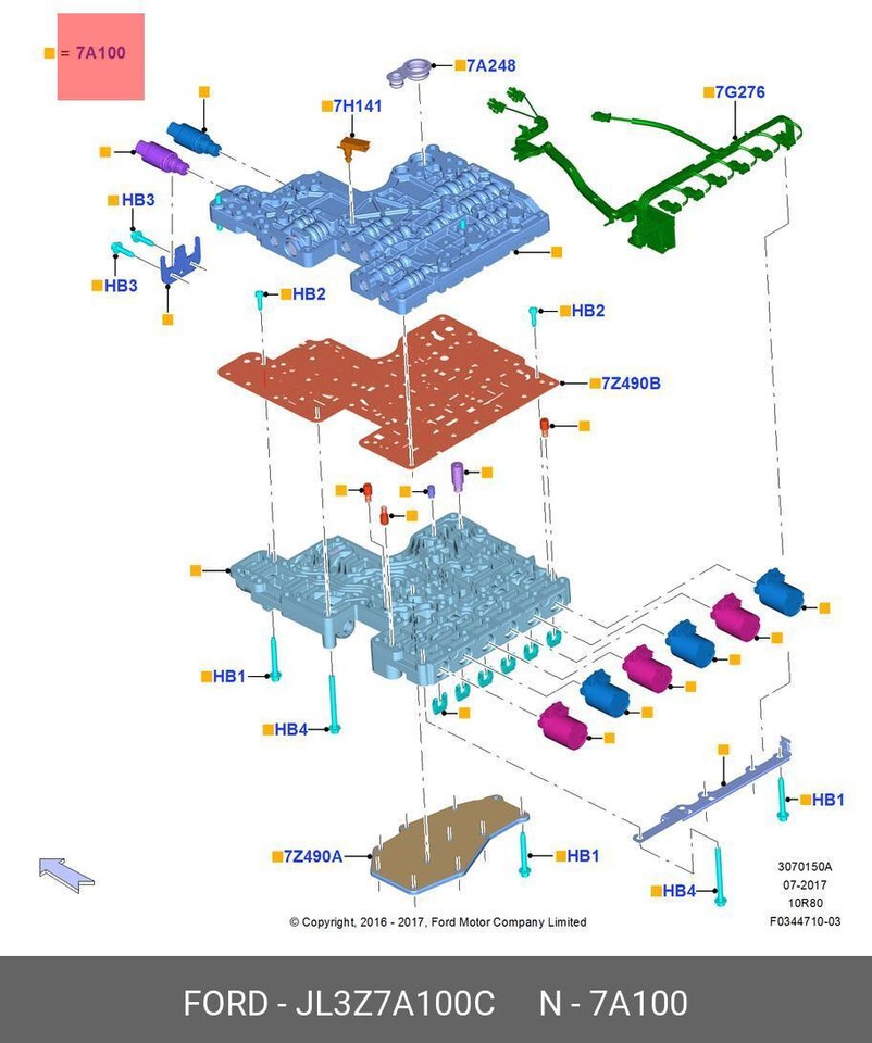 NEW GENUINE OEM Ford 10R80 Automatic JL3Z-7A100-C Transmission Valve ...