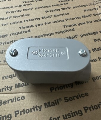 CONDUIT E121488 3/4" SLB Aluminum CONDUIT BODY OUTLET WITH COVER New ...
