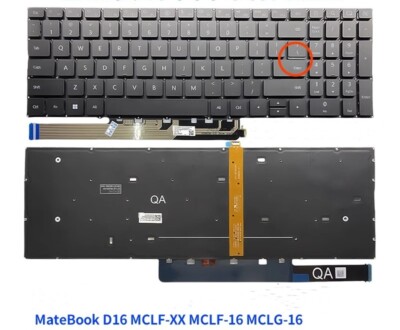 New for Huawei MateBook D16 MCLF-16 MCLG-16 laptop US keyboard backlit ...