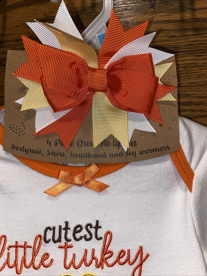 NEW “Cutest Little Turkey" Baby Thanksgiving Tutu Outfit 6M | eBay