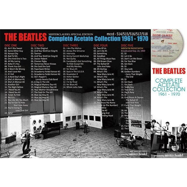 THE BEATLES / COMPLETE ACETATE COLLECTION 1961-1970 【5CD】 NEW | eBay