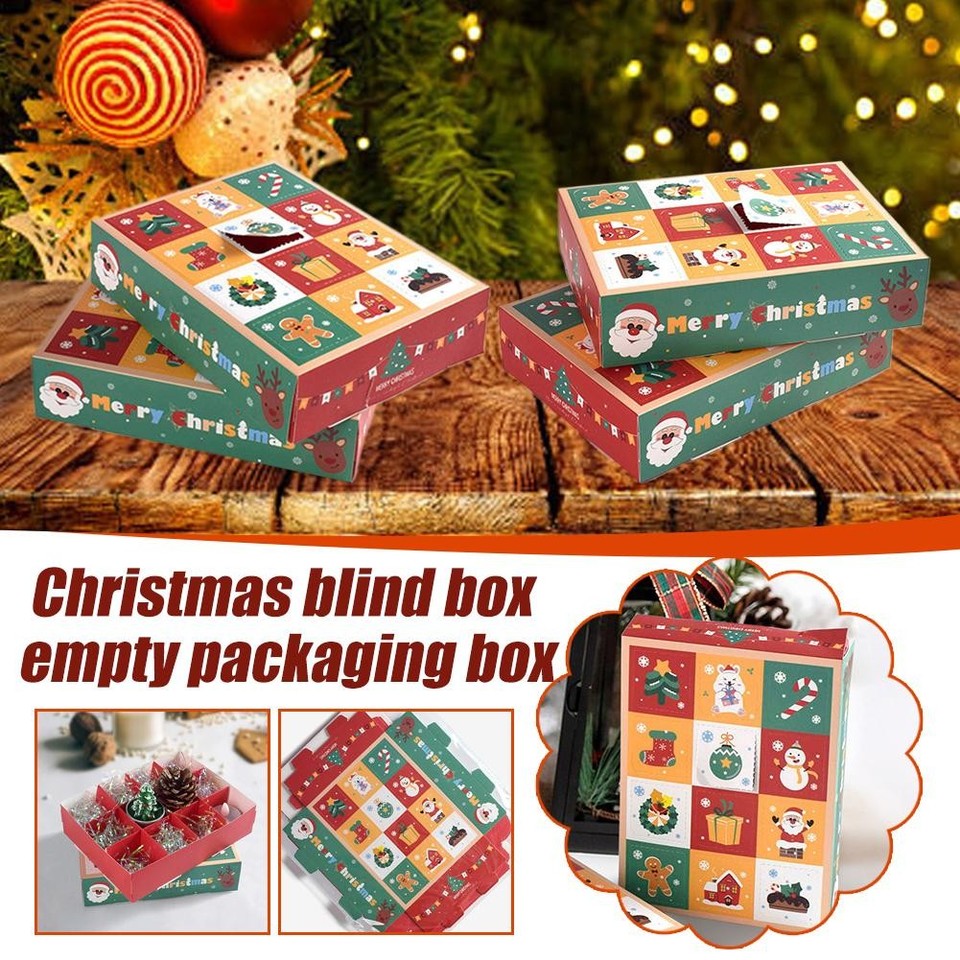 5PCS 12 Grids Christmas Empty Blind Boxes DIY Package Surprise Gift ...