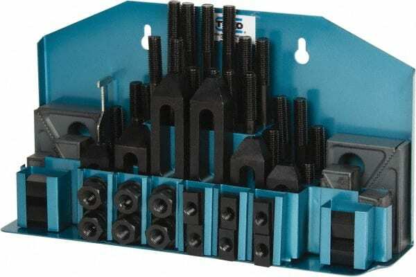 TE-CO 52 Piece Fixturing Step Block & Clamp Set with 1" Step Block, 9/ ...