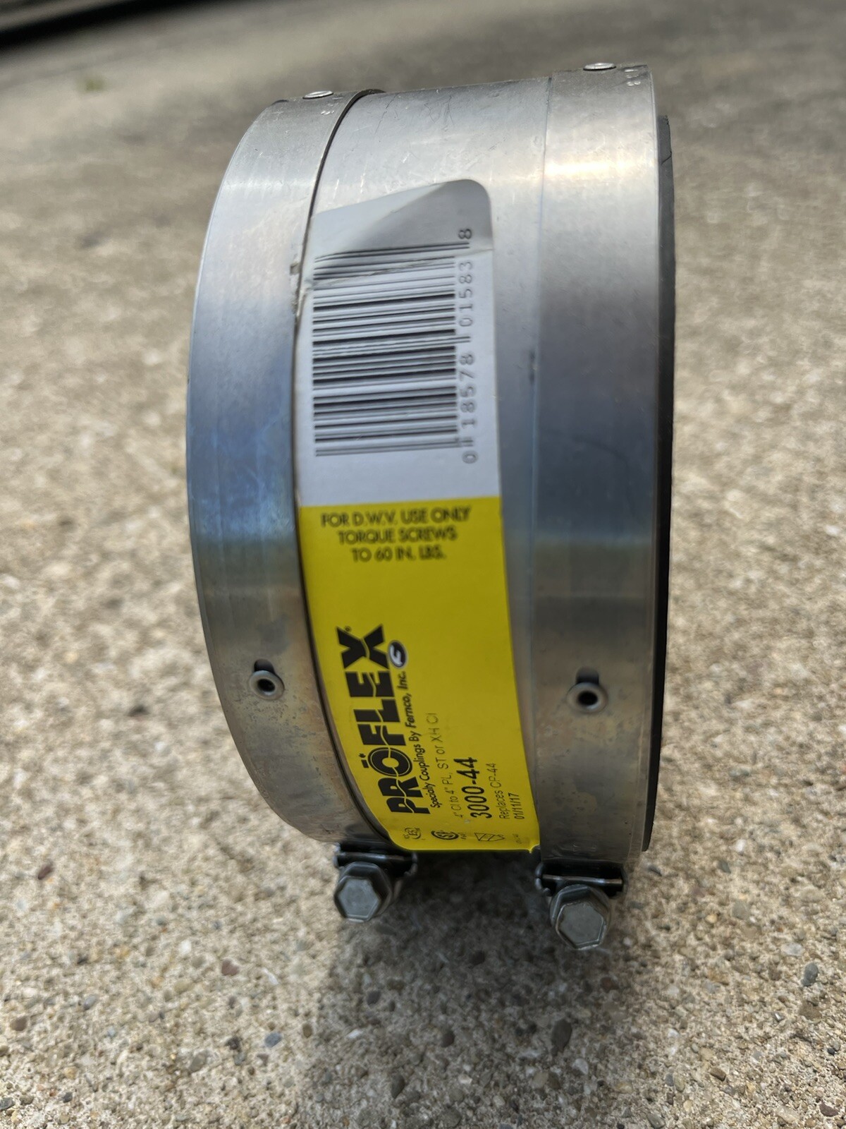 Fernco Proflex 3000-44 Rubber Clamp Shielded Coupling 4 inch | eBay