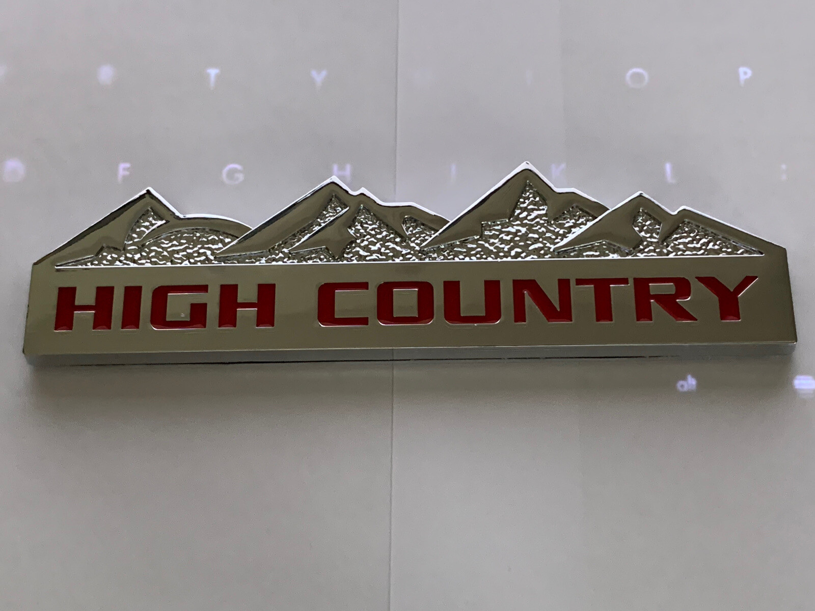 High Country Emblem Sticker - Silver+Red For Silverado | eBay