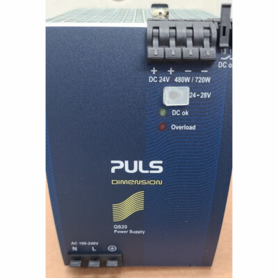 PULS DIMENSION 100-240VAC 24VDC POWER SUPPLY QS20.241 QS20-241 20AMP | eBay