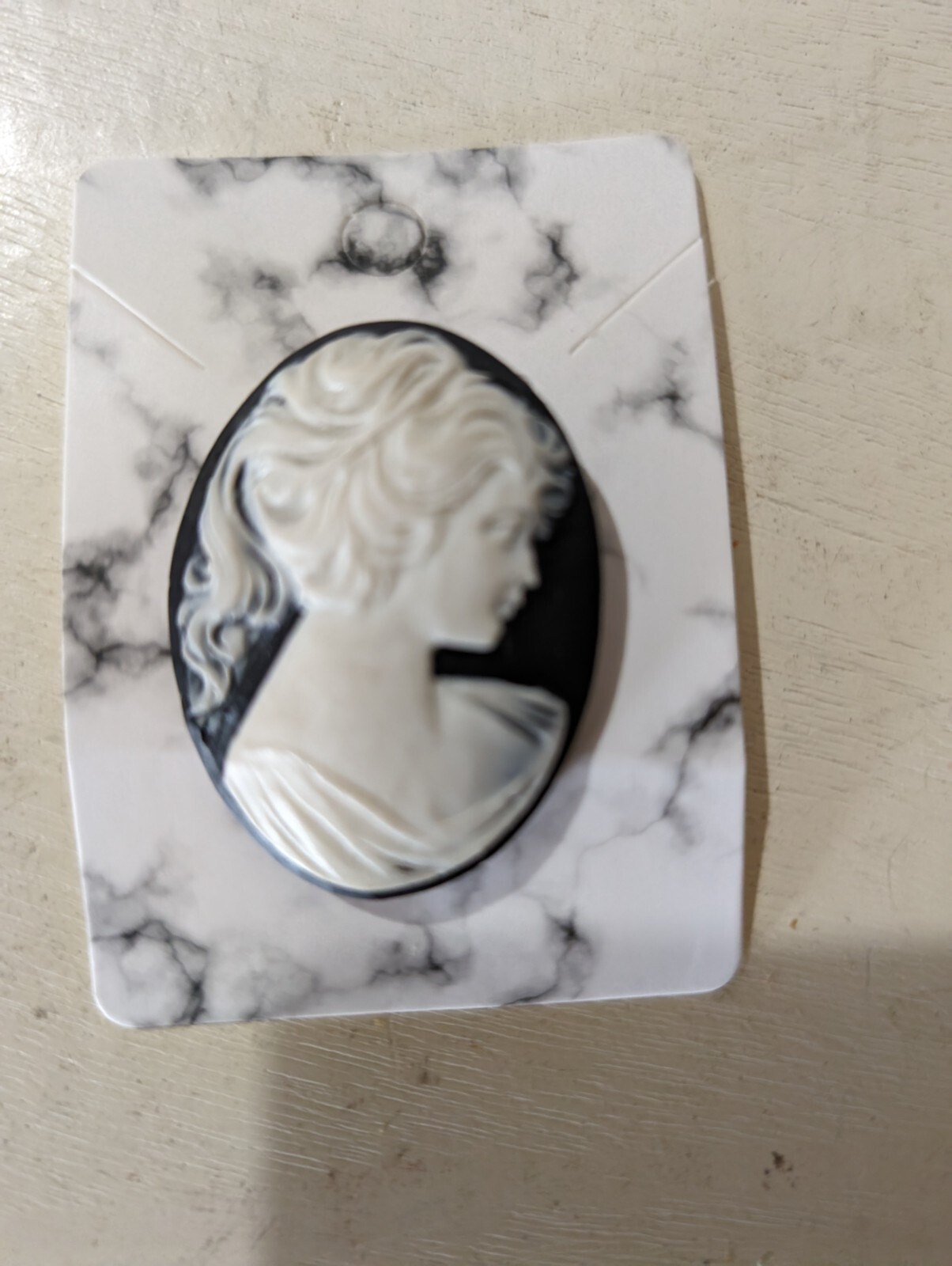 Vintage Black Cameo Brooch | eBay