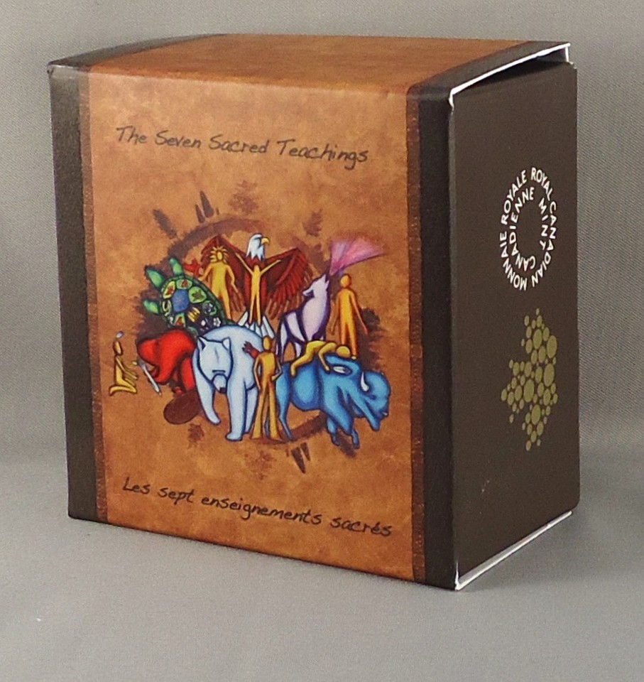 2014 $20 Seven Sacred Teachings Humility Wolf 1 oz Pure Silver Proof ...