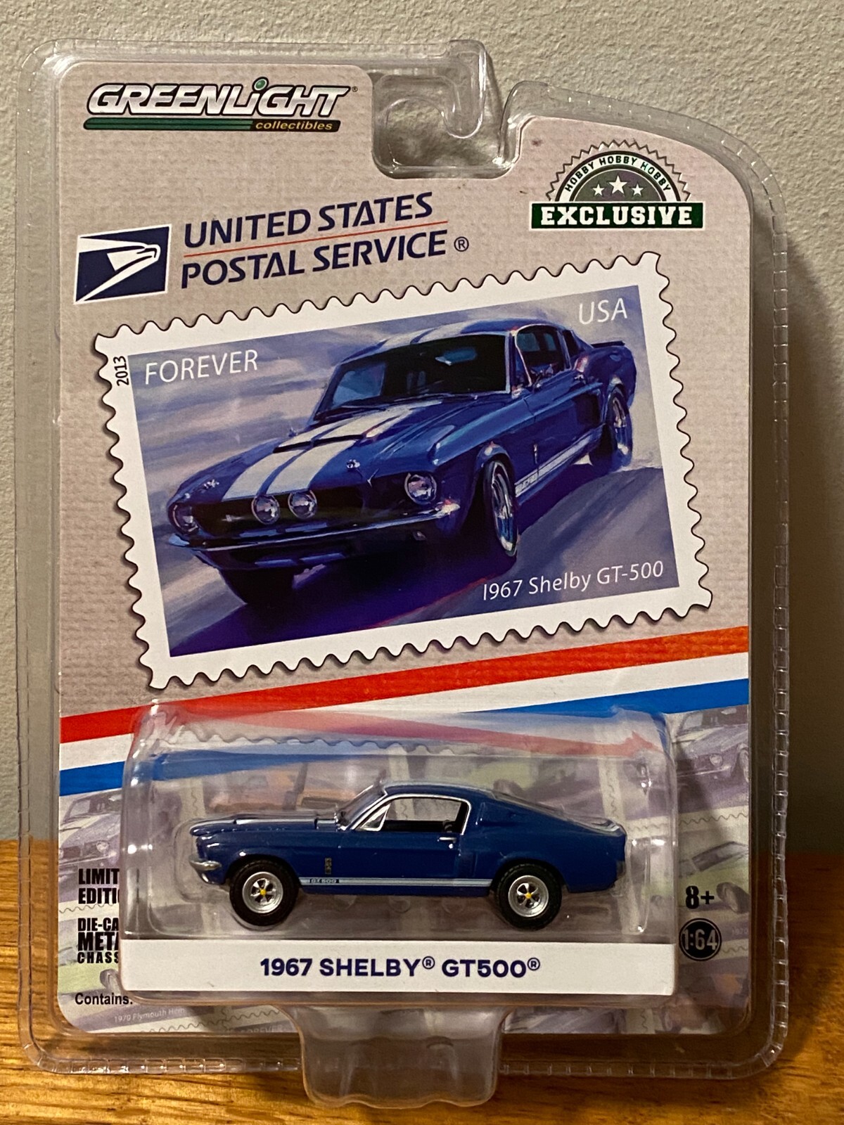 Greenlight Collectables 1967 Shelby GT500 USPS Forever Stamp Car 1/64 ...