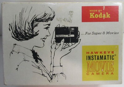 Kodak Hawkeye Instamatic Super 8 Movie Camera, D25, Original Box ...