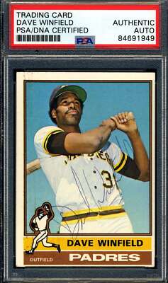 Dave Winfield PSA DNA Vintage Signed 1976 Topps Autograph | eBay
